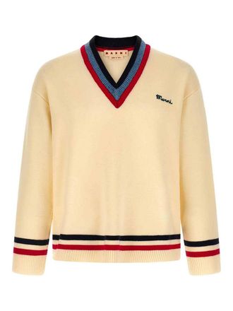 Marni Pull Col Rond - Beige