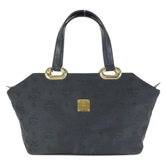 MCM Pre-owned Visetos Nylon Leder Handtasche - - Pre-owned - Damen - Schwarzk - ONE SIZE