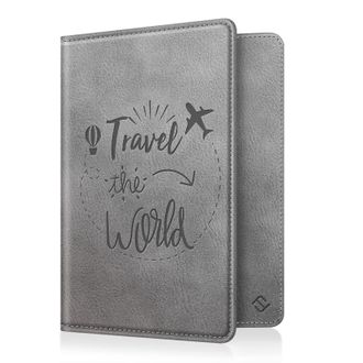 Fintie Reisepass Impfpass Schutzhülle - Premium Kunstleder Reisepasshülle Travel Organizer mit RFID-Blockier für Kreditkarten, Ausweis, Reisedokumente Damen 