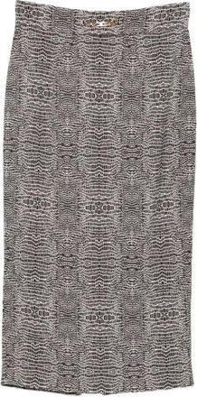Elisabetta Franchi Femme, Jupes, Noir, Taille: 44 FR Jupe en viscose à imprimé python