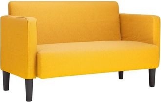 vidaXL Zweisitzer-Sofa Hellgelb 109 cm Cordstoff vidaXL