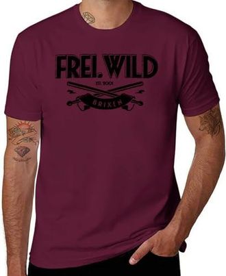 Generic Frei.Wild Wo Die Besten Trohnen T-shirt pour homme, Style bordeaux, 3XL