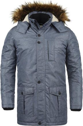 Solid Winterjacke SDOctavus Lange Jacke mit abnehmbarer Kapuze und Kunstfellkragen