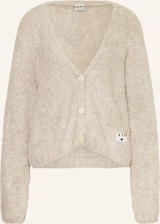 Ichi Bouclé-Strickjacke Ihblarisa weiss