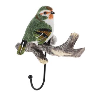 Lurrose Kreativer Resin Vogel Wandhaken mit Astdesign Einzelner Garderobenhaken für Mantel und Hut Platzsparend Dekorativ für Innen Außenbereiche Stilvolle Wa