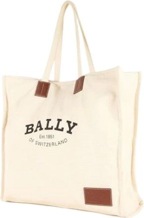 Bally unisex, Pre-owned, Beige, Taille: ONE Size Sac cabas en toile Pre-owned