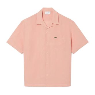 Lacoste Homme, Chemises, Rose, Taille: XL Chemise en lin coupe d&eacute;contract&eacute;e