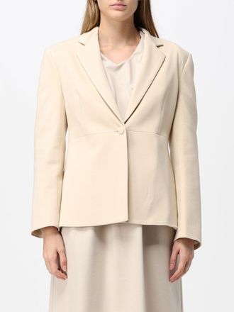 Meimeij Blazer court &agrave; boutonnage simple et un bouton en m&eacute;lange de viscose