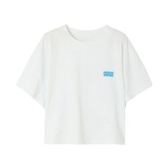 American Vintage Femme, Tops, Blanc, Taille: 36 FR Gixy T-Shirt