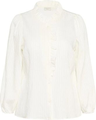 Kaffe Curve Femme, Blouses et Chemises, Beige, Taille: 38 FR KCmille Linen Blouse