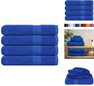 vidaXL Saunat&uuml;cher 4 Stk. Blau 80x200 cm 360 g/m&sup2; 100% Baumwolle - Saunatuch - Saunat&uuml;cher - Handtuch - Handtuch Mit Schlaufe