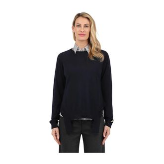 Meimeij Asymmetrisches Crew Neck Top - - Knitwear - Damen - Schwarzk - S
