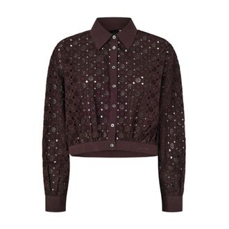 Pinko Pinko, Femme, Blouses et Chemises, Brun, Taille: 44 FR Pinko Chemises Marron