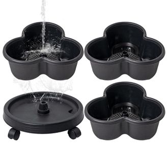 Generic Vertikaler Gartentopf stapelbar - 3-lagiger Erdbeer-Blumentopf mit abnehmbaren Rädern, Turm mit mehreren Ebenen | Wachstumsbehälter für Terrasse, Kräu