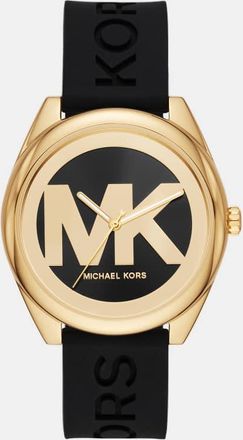 Michael Kors Montre en acier inoxydable avec mouvement &agrave; 3 aiguilles - Noir/dor&eacute;