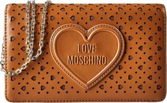 Love Moschino Femme, Accessoires, Brun, Taille: ONE Size Heart Pierced Clutch Bag