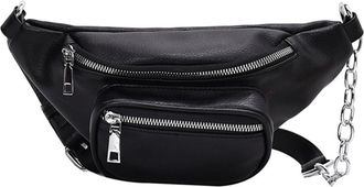 BESPORTBLE Holibanna Damen G&uuml;rteltasche aus Pu Leder mit Kette Kleine Bauchtasche und Umh&auml;ngetasche Leicht Gro&szlig;es Fassungsverm&ouml;gen Verstellbarer Schulterriemen f