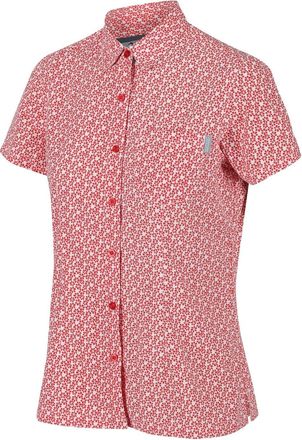Regatta Damen Mindano V Quick Drying Active Short Sleeve Shirts, Roter Himmel, S