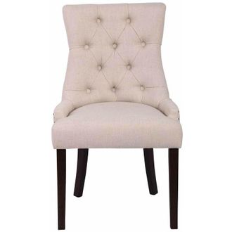 Clp Fauteuil à manger élégant avec dos matelassé haut en arrière différentes couleurs colore : Crème