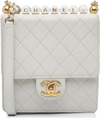 Chanel Hobo Bags - Mini Chic Pearls Crossbody - Gr. unisize - in Wei&szlig; - f&uuml;r Damen