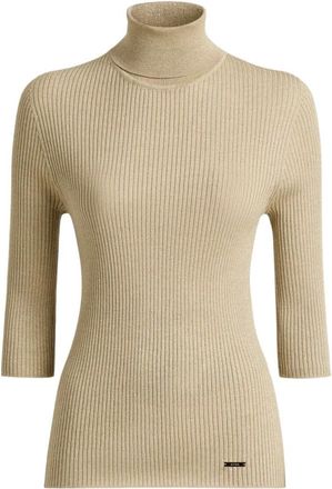 Kiton Femme, Pulls, Beige, Taille: 36 FR Haut col roulé en laine beige