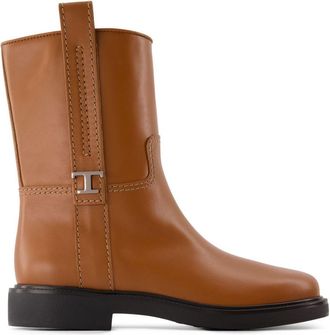 Tod's Knöchelhohe Lederstiefel - Braun