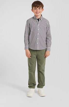 Eden Park Chemise Ray&eacute;e En Coton Bordeaux Coupe Regular