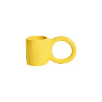PETITE FRITURE Tasse à café Donut - Jaune - Faïence émaillée - Designer Pia Chevalier