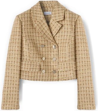 Motivi Femme, Vestes, Beige, Taille: 44 FR Veste Courte Crois&eacute;e