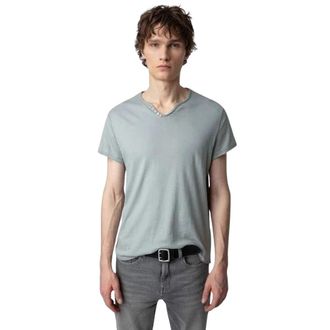 Zadig&Voltaire No Heart Henley Tshirt - - Tops - Herren - Grau - S