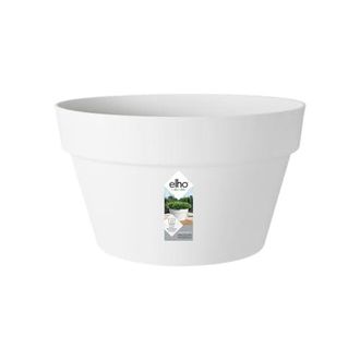ELHO Loft Urban Schale 35 - Blumentopf f&uuml;r Au&szlig;en - &Oslash; 34.5 x H 20.2 cm - Wei&szlig;/Weiss