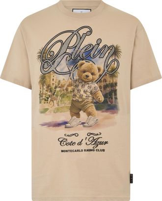 Philipp Plein Round Neck T-Shirt Teddy Tennis