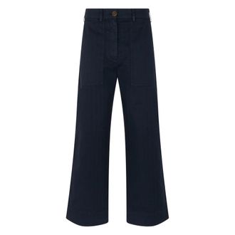 Etro Gerade Baumwollhose - - Trousers - Damen - Blau - W27