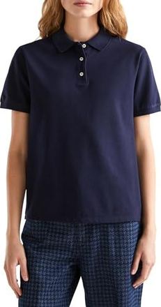 Benetton Polo M/M 3wg9d300e, Bleu Nuit 016, X-Small Femme