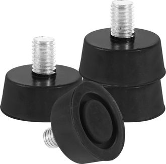 SOLUSTRE Healeved rutschfeste Gummipufferf&uuml;&szlig;e 4 St&uuml;ck mit Schrauben Verstellbare M&ouml;belf&uuml;&szlig;e M10 f&uuml;r Schr&auml;nke und Bettgestelle Ger&auml;uschreduzierende Nivellierf&uuml;&szlig;e