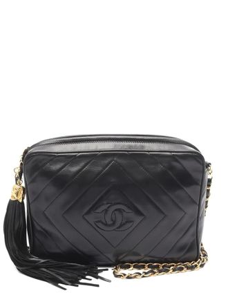 Chanel sac porté épaule à matelassage losanges - Noir
