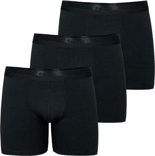 Eminence Lot de 3 boxers longs unis en coton m&eacute;lang&eacute;