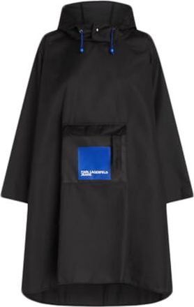 Karl Lagerfeld Homme, Poncho à Logo, Noir, Taille Unique