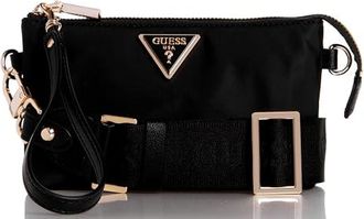 Guess Latona Mini Tri Compartment Top Zip Black, Noir, Taille unique