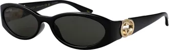 Gucci Womens Sunglasses Gg1660s Black-Grey Black-Black-Grey Injected Black/black/grey