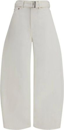sacai Femme, Jeans, Blanc, Taille: 40 FR Jean en denim de coton