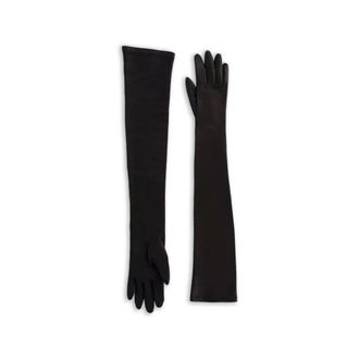 Ermanno Scervino Femme, Accessoires, Noir, Taille: 8 IN Long Glove in Nappa Leather