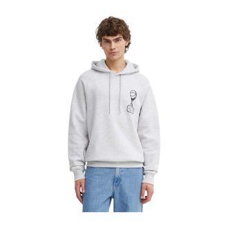 Les Deux Homme, Sweatshirts et sweats &agrave; capuche, Gris, Taille: L SweaT-shirt &agrave; capuche avec imprim&eacute; graphique