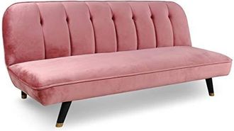 Menzzo Olympia Samt-Sofa, Rosa, 180