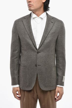 Corneliani CC COLLECTION Blazer Aus Schurwolle Mit Aufgesetzten Taschen Und Klassischem Revers Corneliani