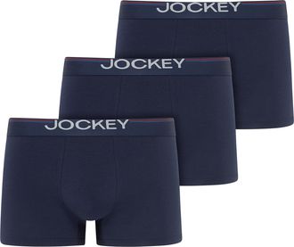 Jockey Boxer JOCKEY Cotton Stretch, Herren, Gr. XXL, blau, Single Jersey, Obermaterial: 95% Baumwolle, 5% Elasthan, unifarben, Unterhosen, atmungsaktiv, pass