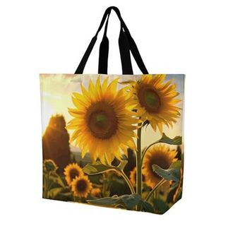 Generic Magnifique Tournesols Sac A Main Femmes Grand Sacs De Courses L&eacute;ger Sac Cabas Pour Plage Voyage Universit&eacute;