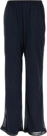 Ferragamo Femme, Pantalons, Bleu, Taille: 38 FR Pantalone Palazzo Maglia