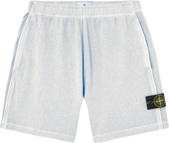 Stone Island Homme, Shorts, Bleu, Taille: XL Malfil&eacute; Fleece Old Effect Shorts