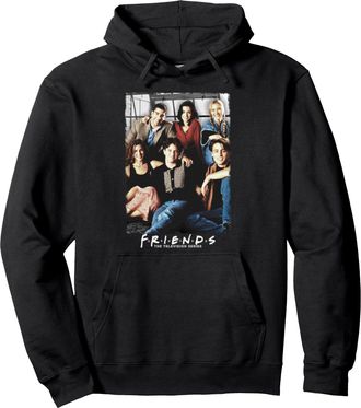 Friends TV Show Cast Foto Vintage 90er Jahre Fan Retro Geek Sitcom Pullover Hoodie